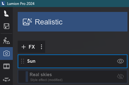 How do you change the Sun Effect settings when you use the Real Skies Effect? – Lumion - User ...